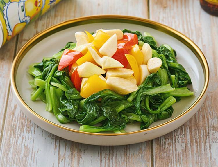 菜底彩椒炒茭白 | GoGo菜谱