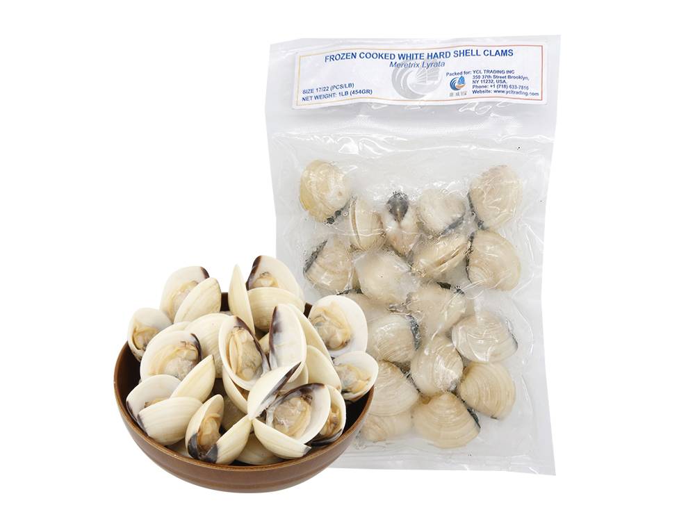 Frozen Cooked White Hard Shell Clam 1 lb | FreshGoGo