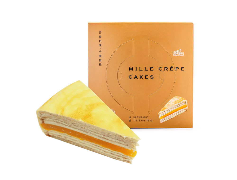 TOUCHED Mille Crepe Cakes (mango) 8 inches/852 g | FreshGoGo